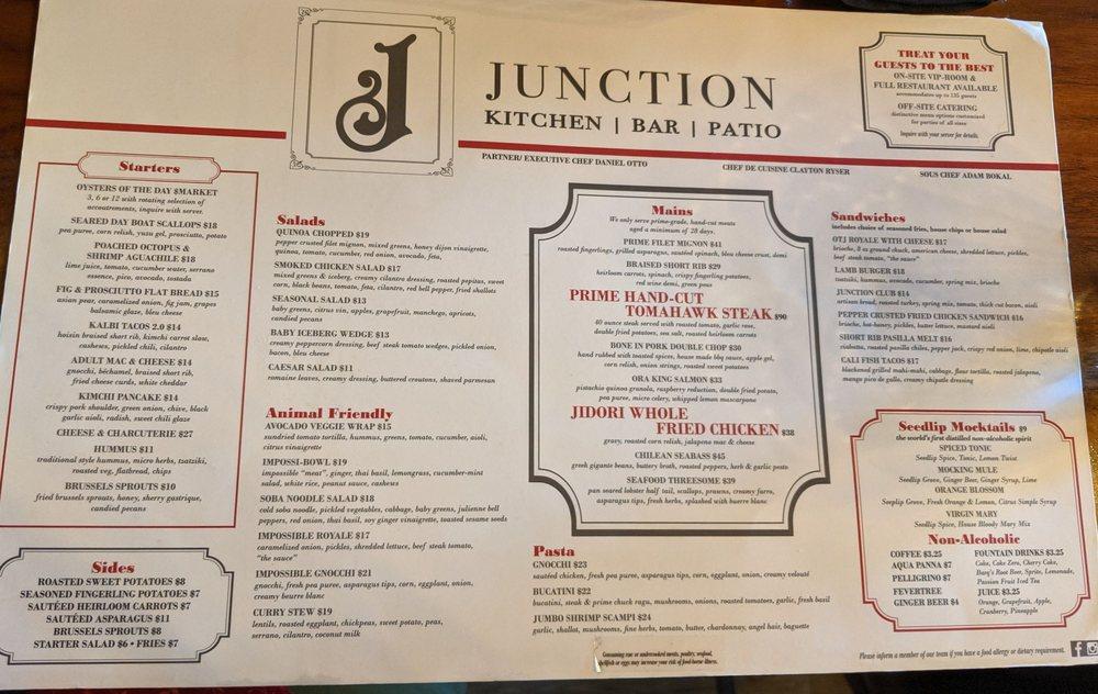 Menu at The Old Town Junction pub & bar, Santa Clarita, Main St