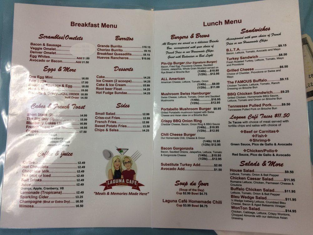 Menu at Laguna Cafe, Laguna Woods, Moulton Pkwy