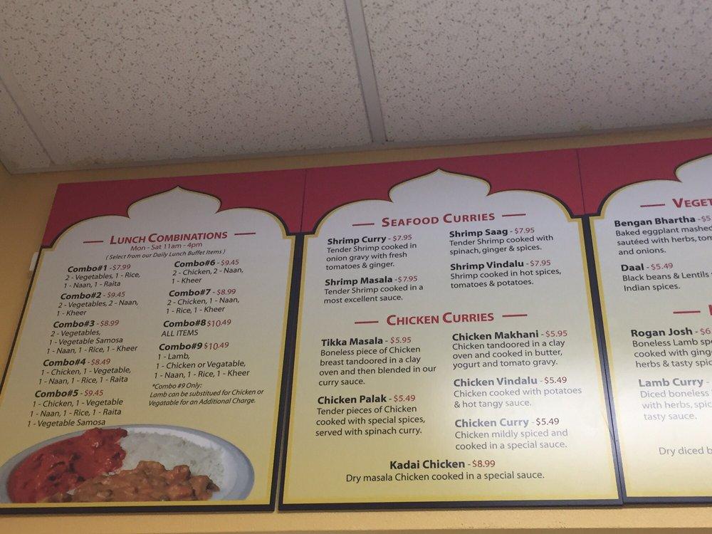 Menu at Punjabi Tandoor restaurant, Carlsbad, Van Allen Way # 120