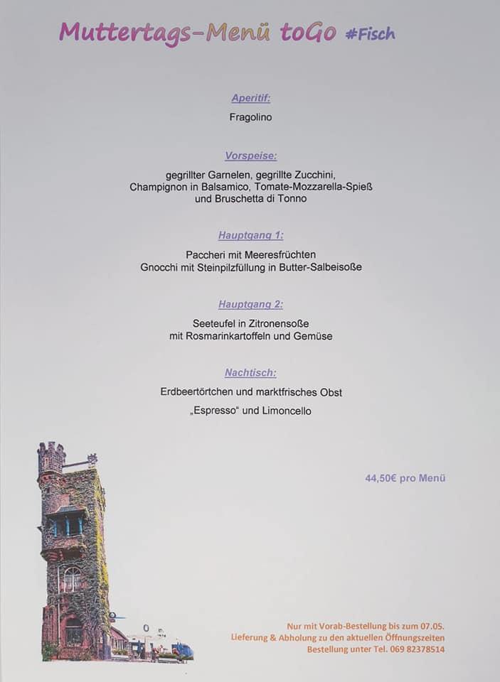 Menu at Santa Lucia alla Torre pizzeria, Frankfurt