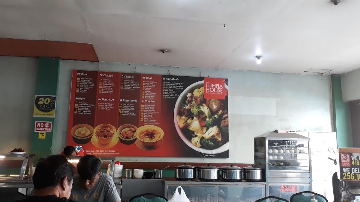 Menu at Cebu Lumpia House restaurant, Cebu City, 262 Manalili St
