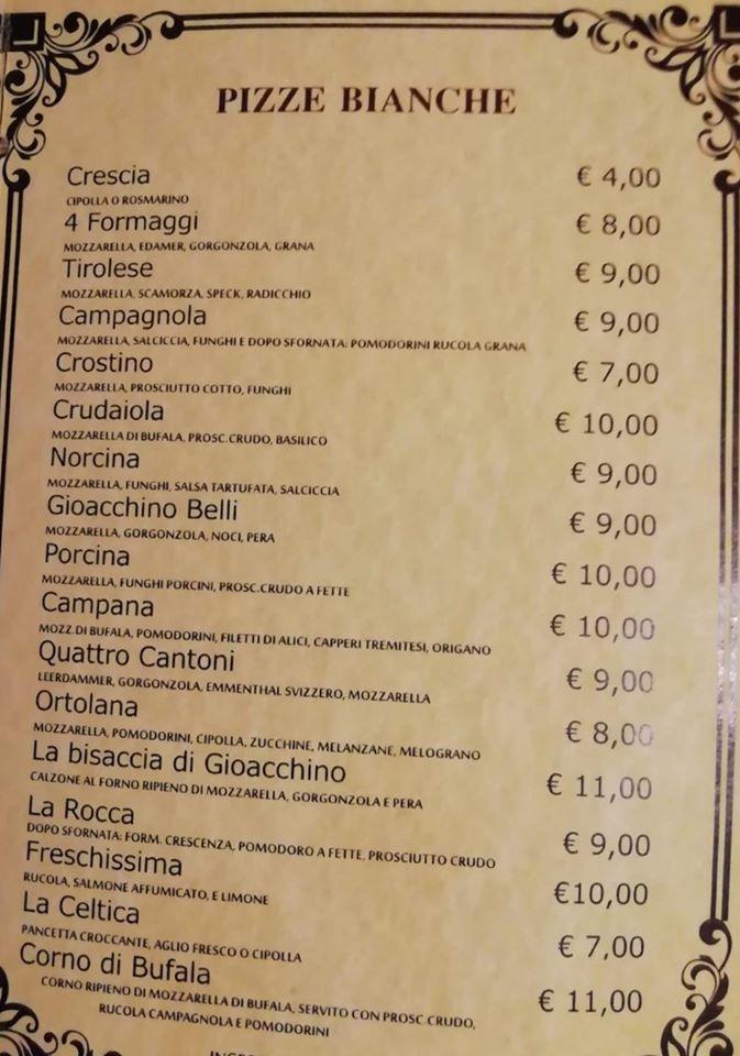 Speisekarte von La locanda del belli restaurant, Morrovalle