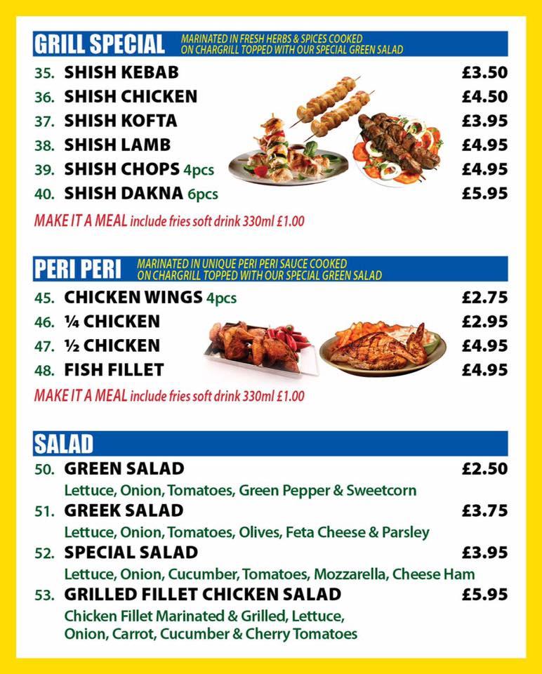 Menu at Dip 'n Go restaurant, Bromley