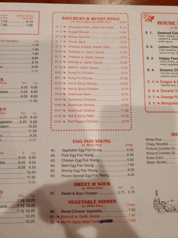 Menu at Great Dragon Chinese Restaurant, Saint Paul