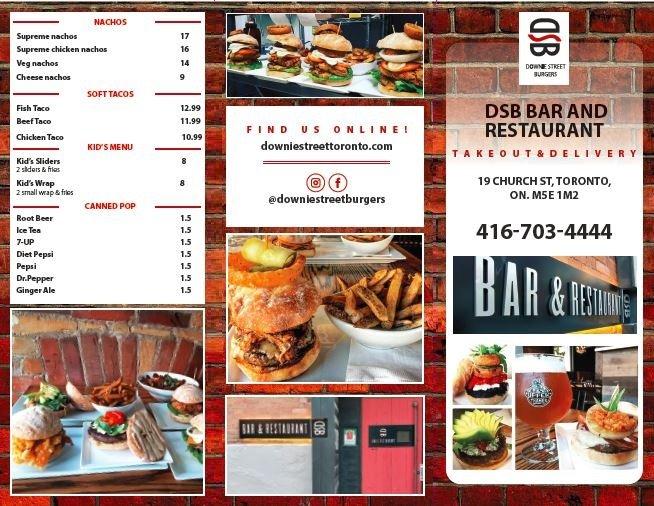 Menu at DSB Bar & Resto Lounge, Toronto