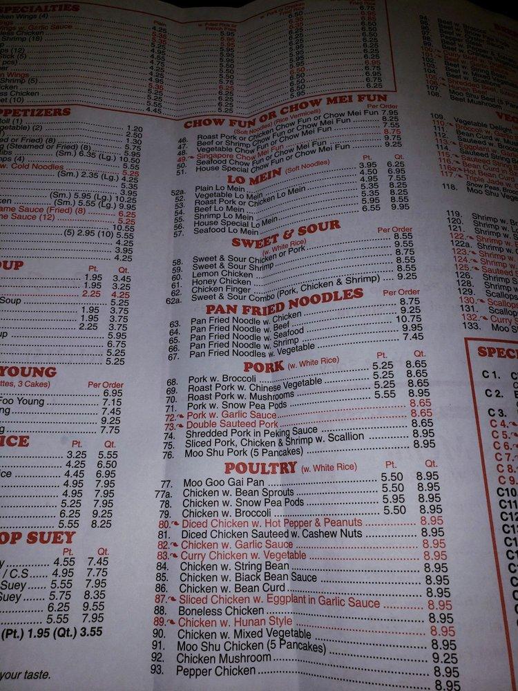 Menu at Good Taste Chinese Restaurant, Morrisville