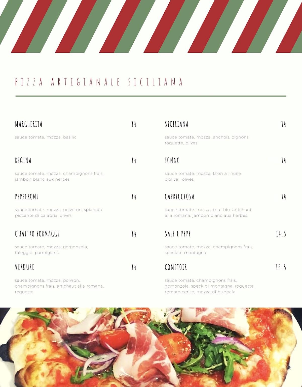 Menu at PAZZI pizzeria, Nantes