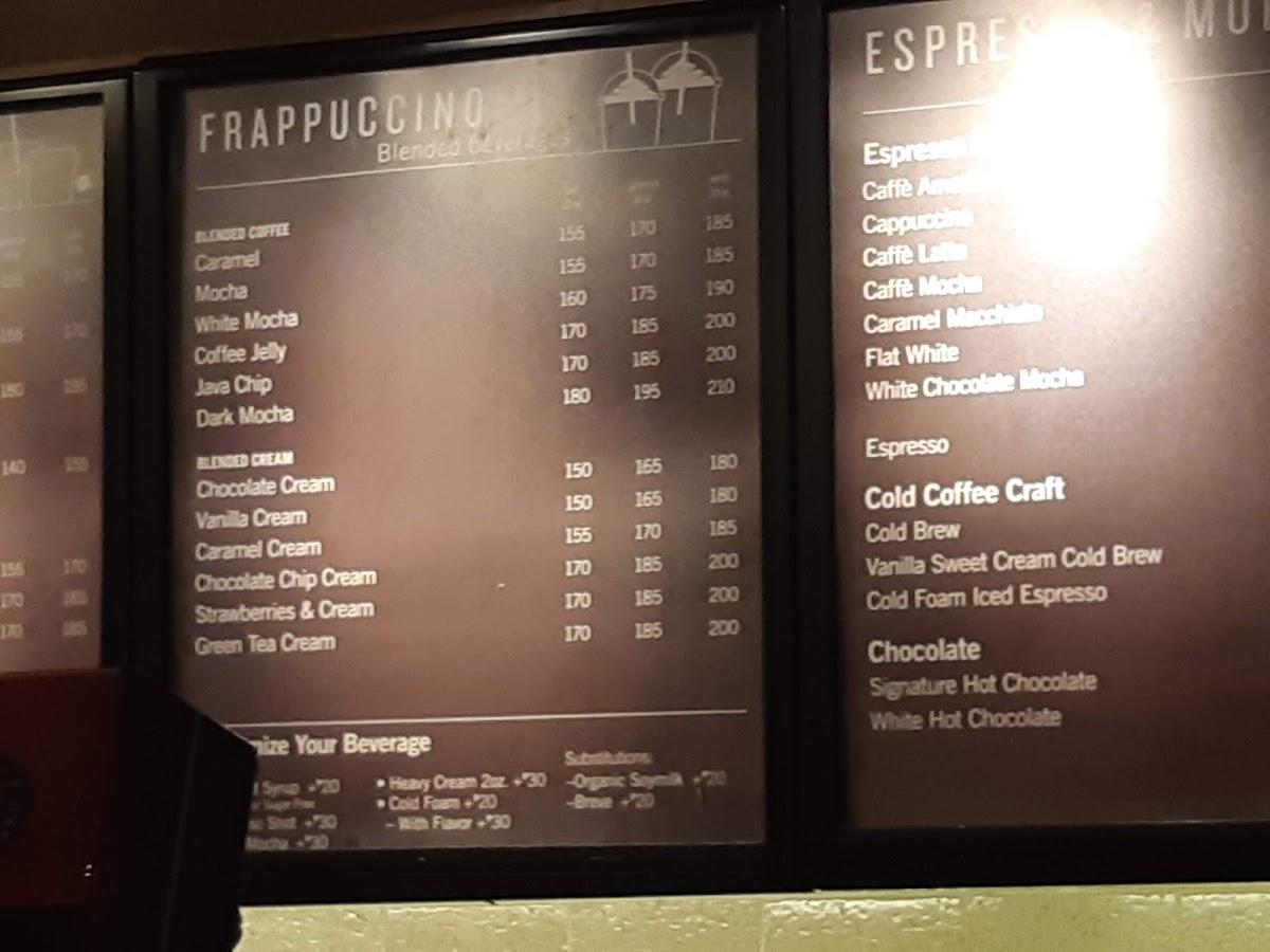 Menu at Starbucks SM City Tarlac, Tarlac City, SM City Tarlac