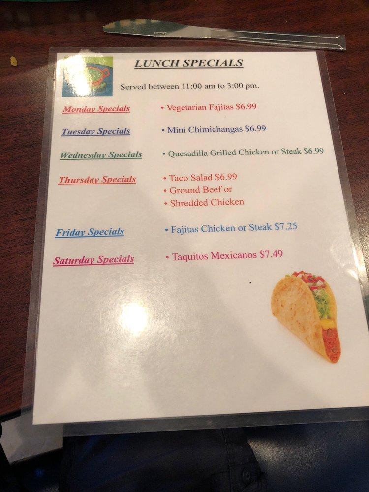 Menu at Arandas Mexican Restaurant, Frankfort