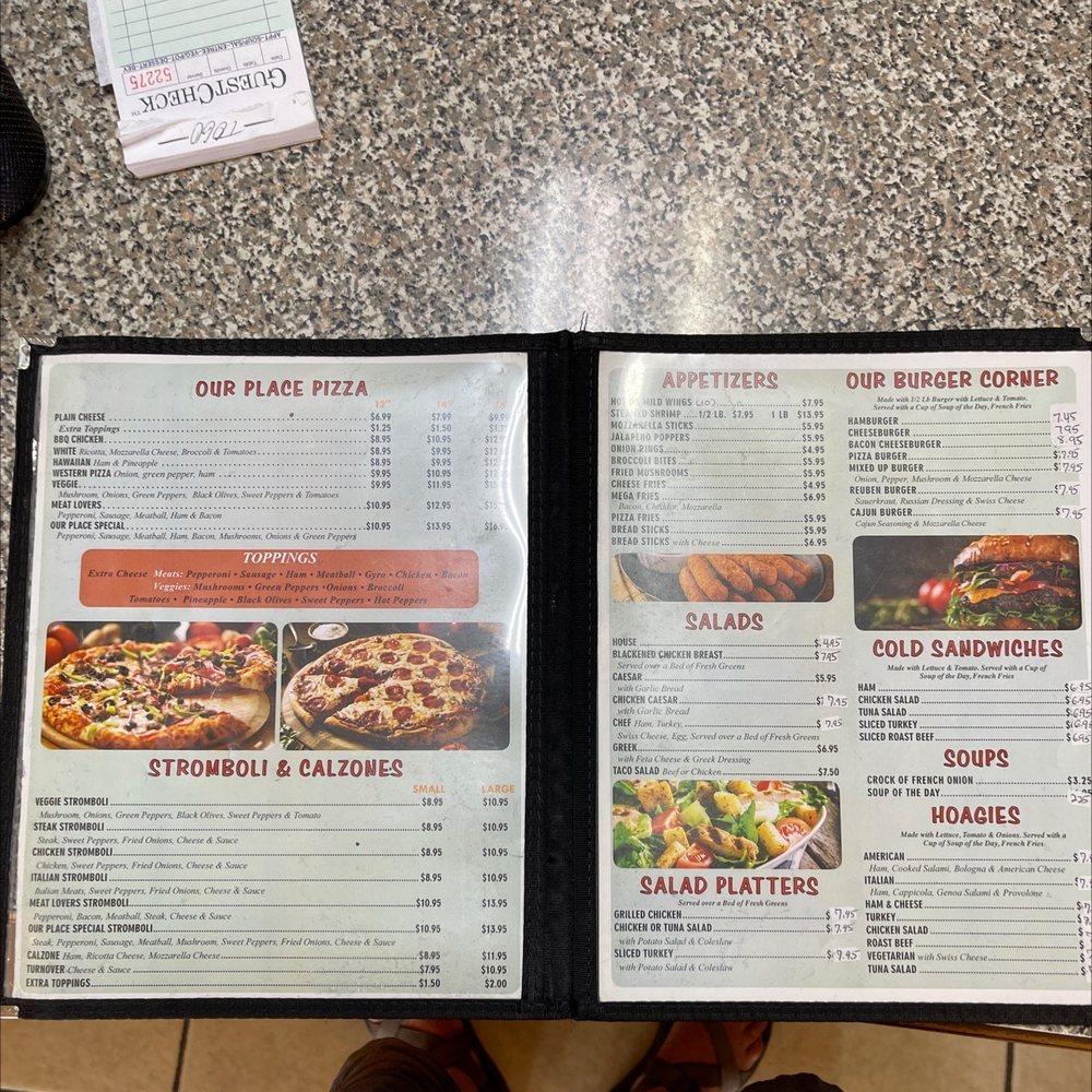 Menu at Our Place Family Restaurant, Pocomoke City