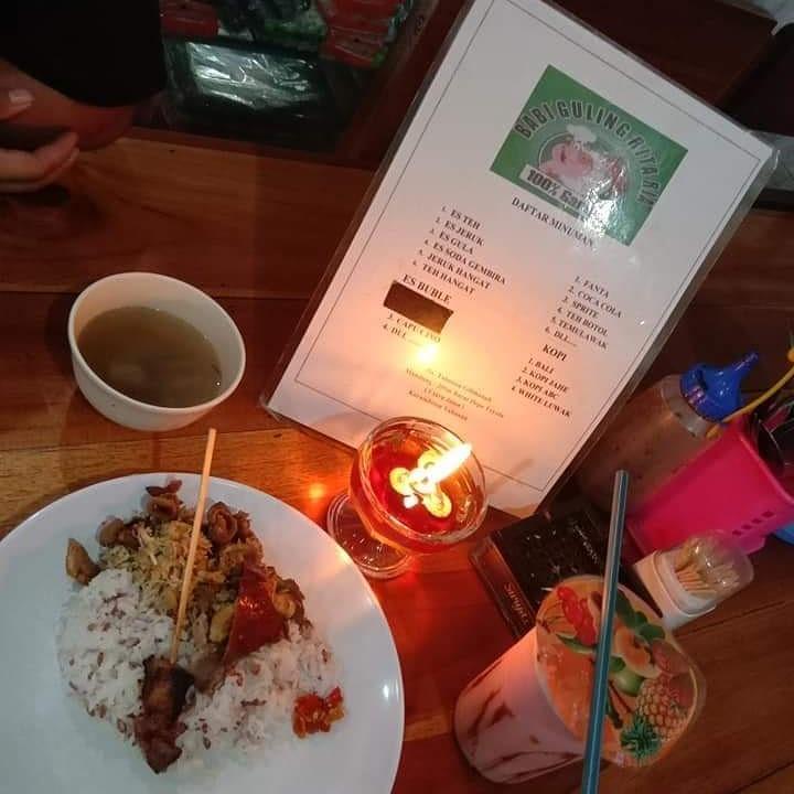 Menu at Babi Guling Rita Ria restaurant, Tabanan