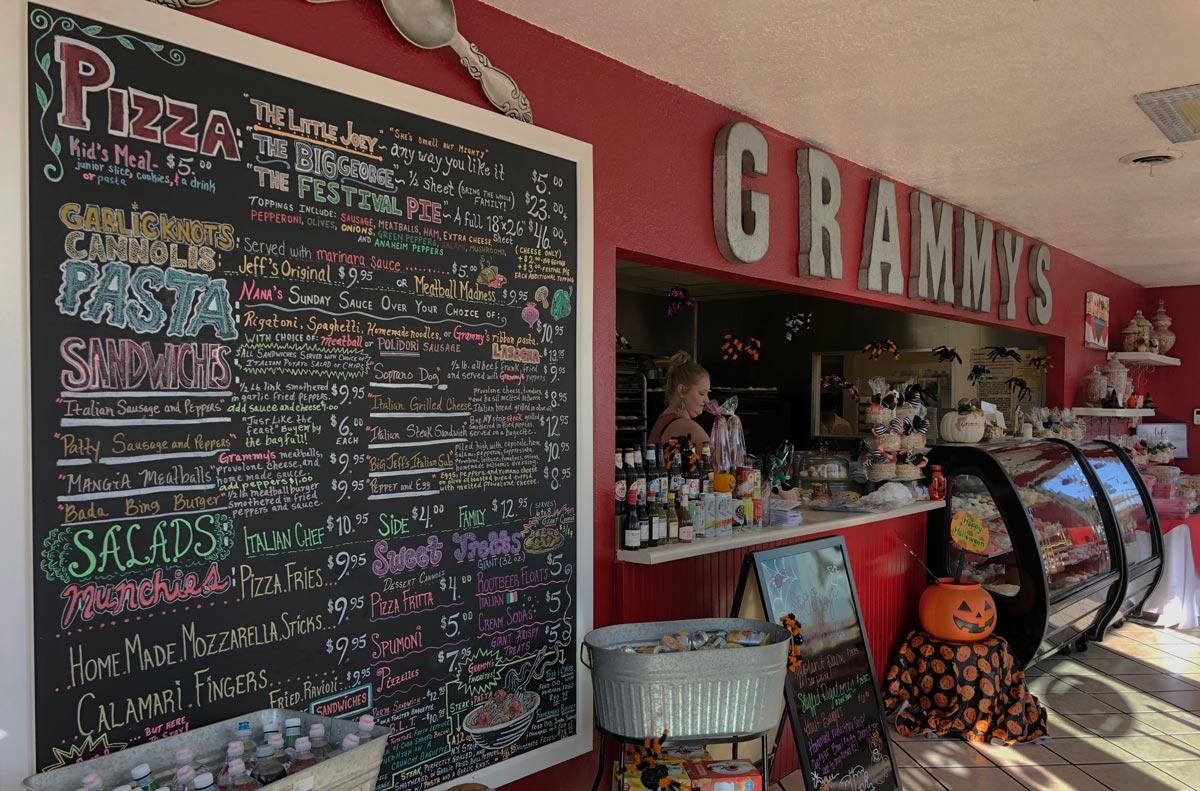 Menu at Grammy's Goodies pizzeria, Wheat Ridge