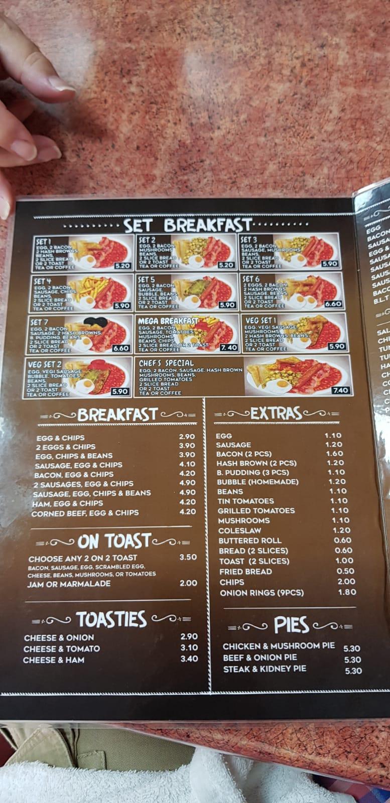 Menu at Market Cafe, Romford, 25 High St