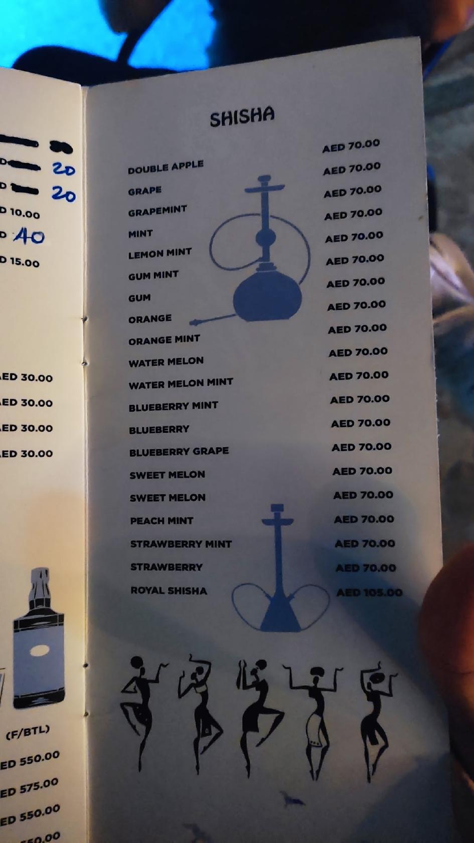 Menu at Monkey Bash Rooftop lounge pub & bar, UAE