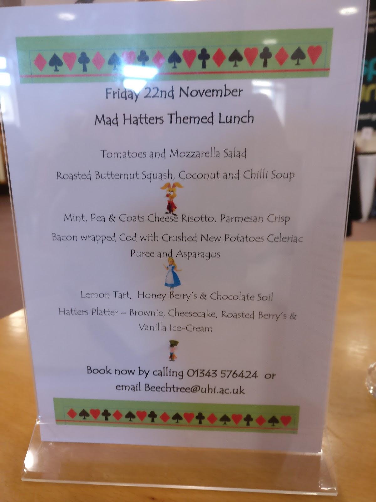 Menu at The Beechtree Restaurant, Elgin