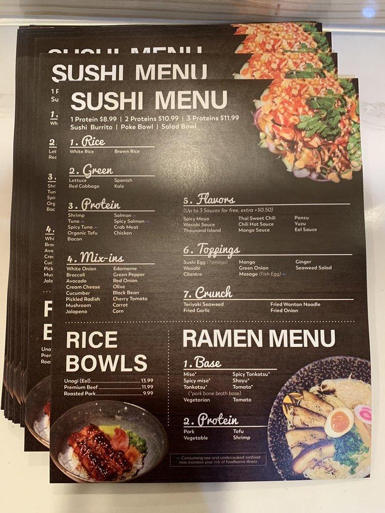 Menu at Tai Chi Bubble Tea restaurant, Chicago