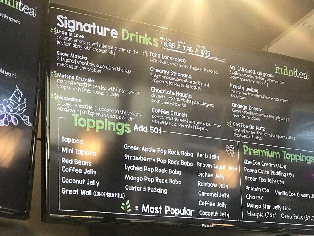 Menu at Infinitea pub & bar, Kapolei