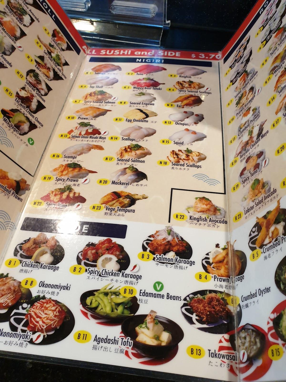 Menu at Sushi Hotaru restaurant, Melbourne, 118/200 Midcity Arcade