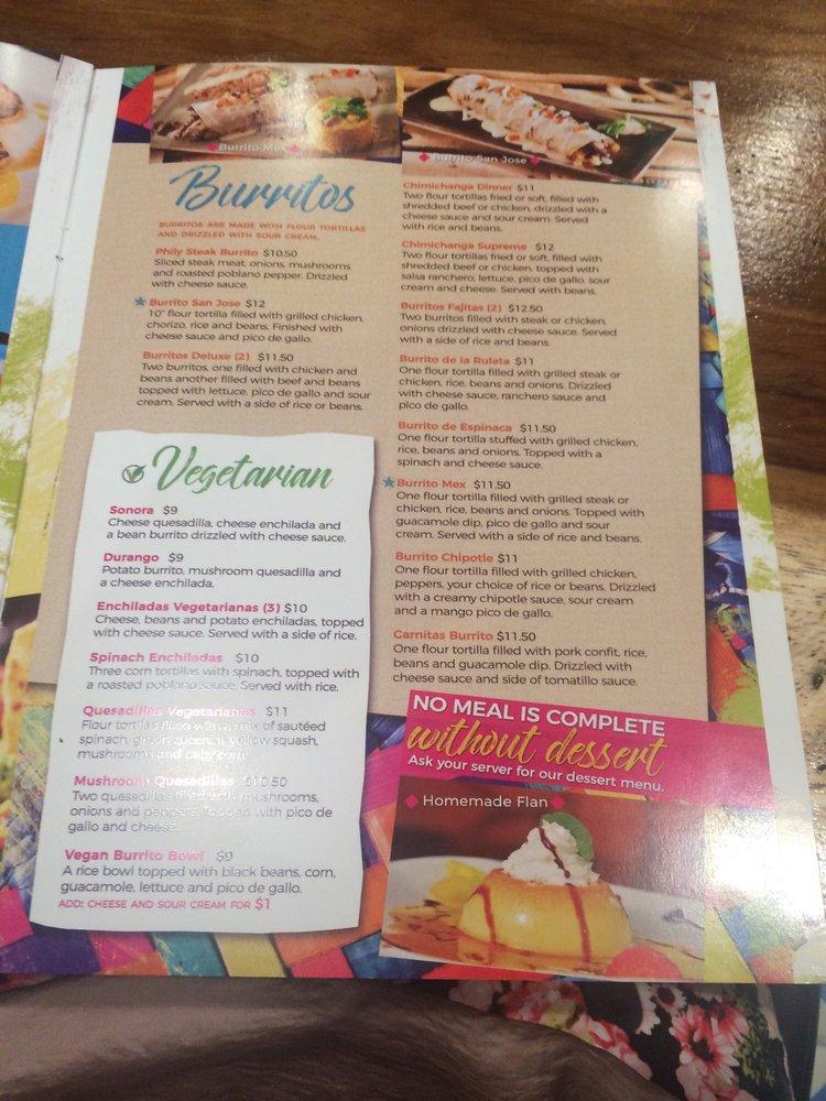 Menu at Plaza Azteca Mexican Restaurant · Lancaster, Lancaster ...