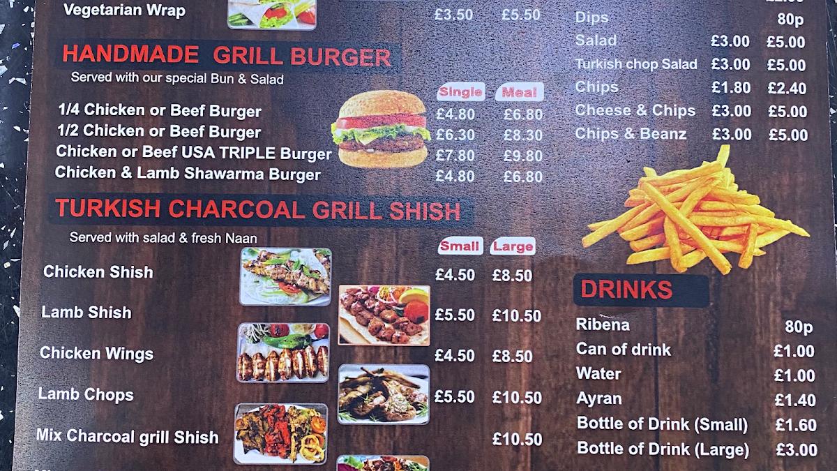Menu at Dubai Shawarma restaurant, Leicester