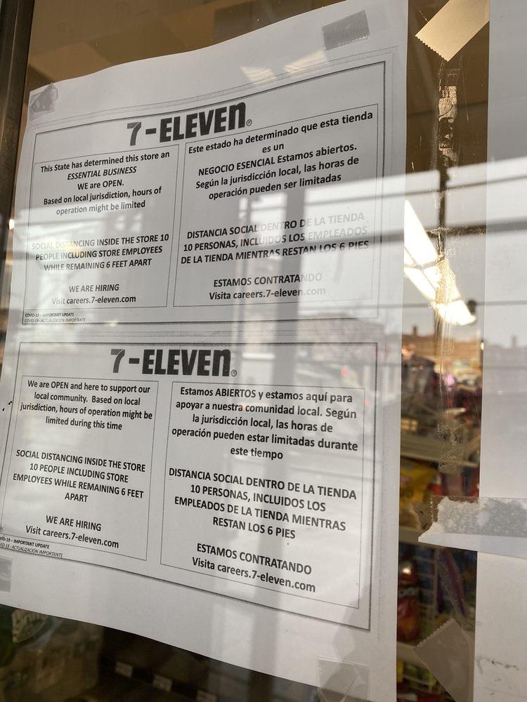 Menu at 7-Eleven cafe, New York City, Queens Blvd