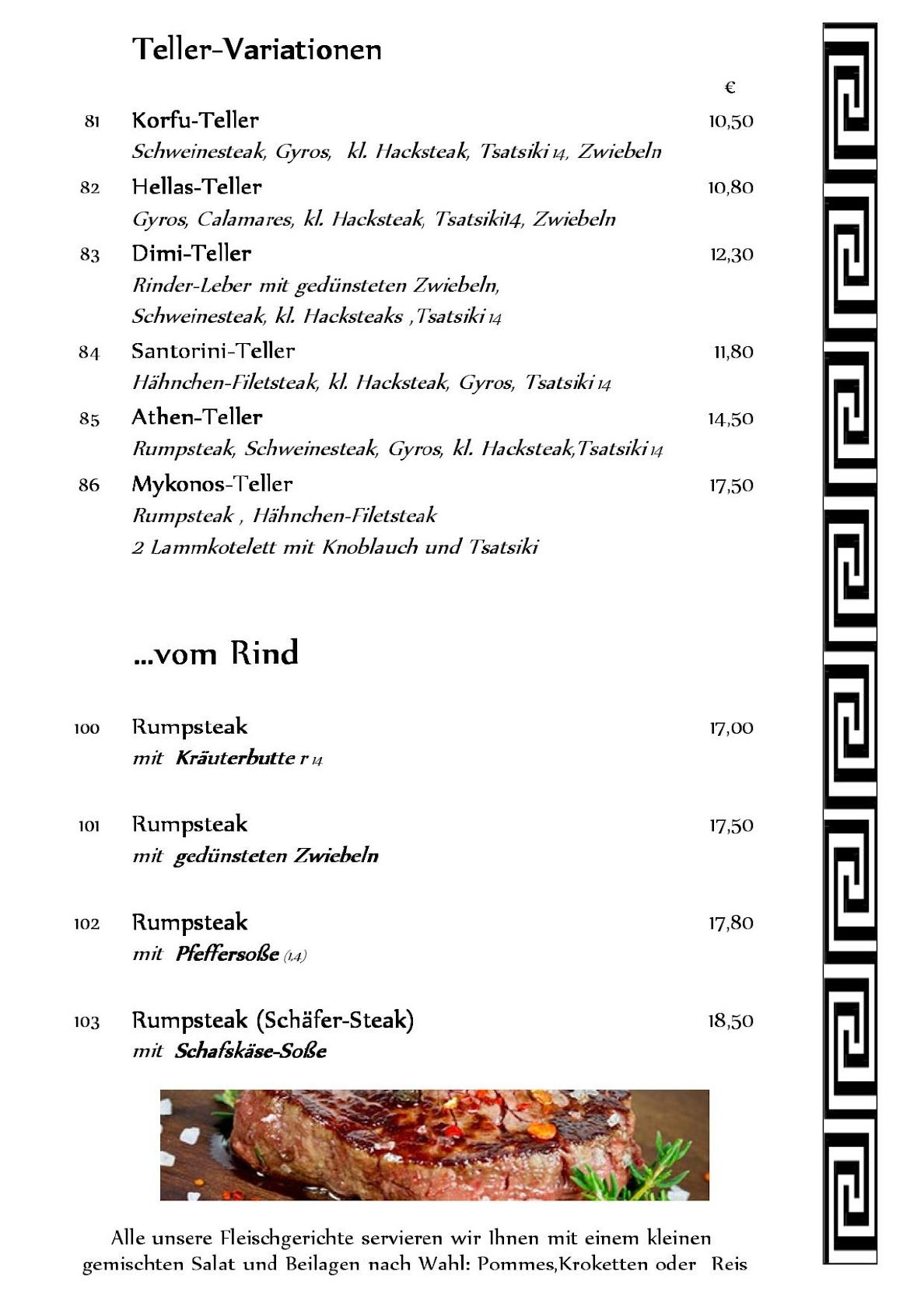 Menu at Restaurant Delphi Kronau, Kronau