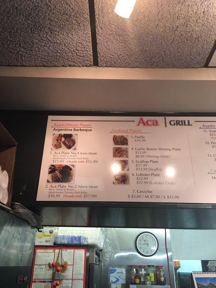 Menu at Aca Grill BBQ, Los Angeles, W 8th St