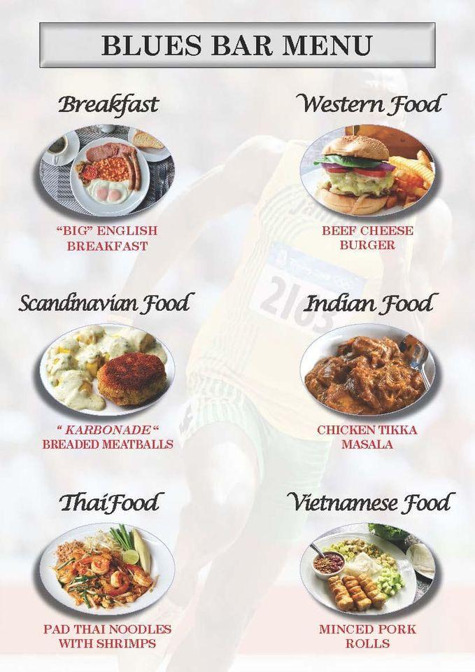Menu at Blue’s Bar Club & Restaurant Khon Kaen, Khon Kaen