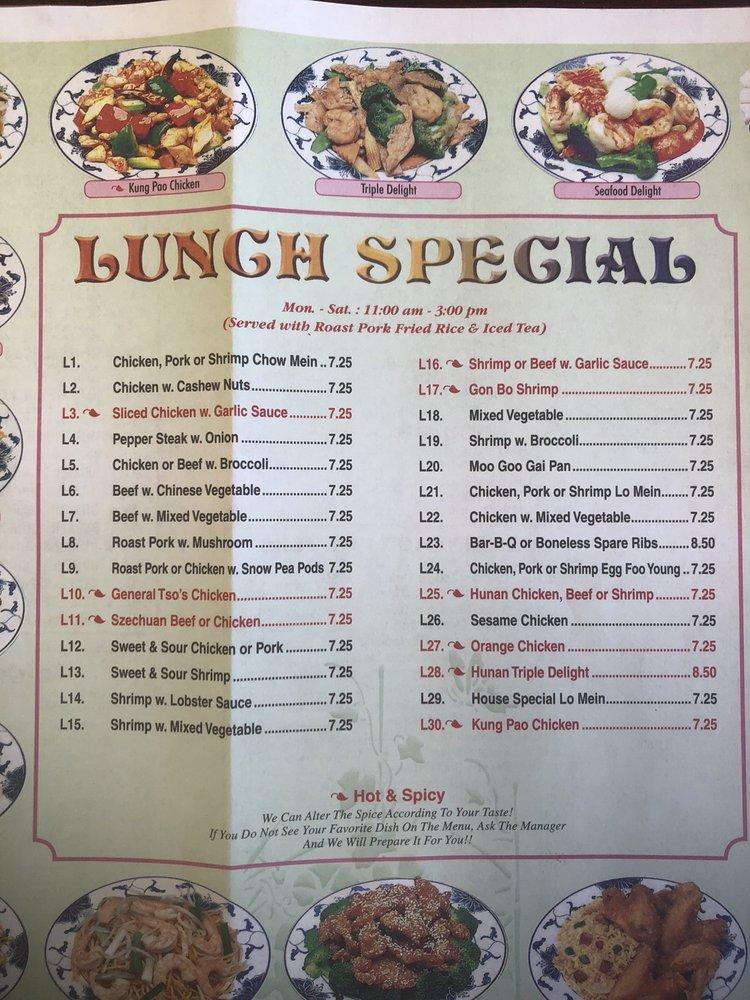 Menu at Mandarin Wok restaurant, Savannah