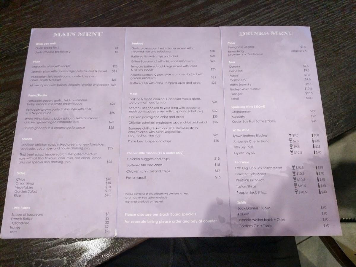 Menu at Purple Goat Café cafe, Sorrento, Shop 33/255 W Coast Dr