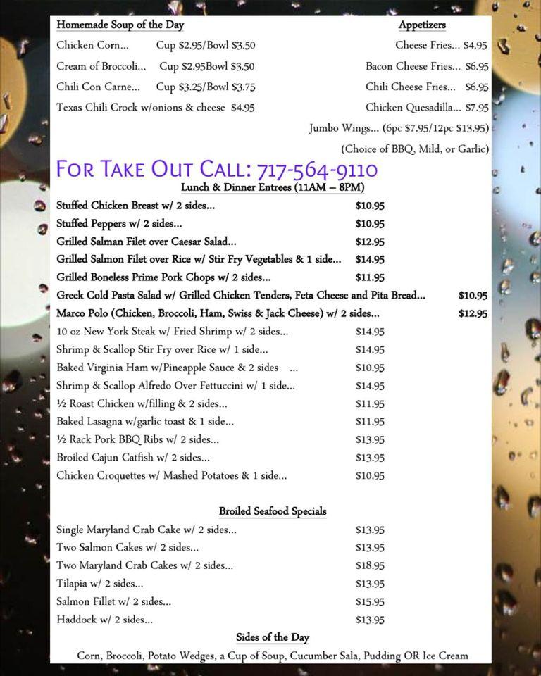Menu at The Promenade Family Restaurant, Harrisburg