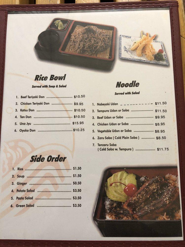 Menu at Yashima Restaurant, Covina