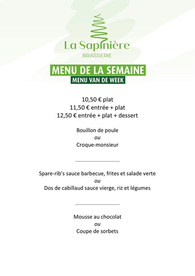 Menu at Brasserie La Sapinière pub & bar, Parc Hosingen