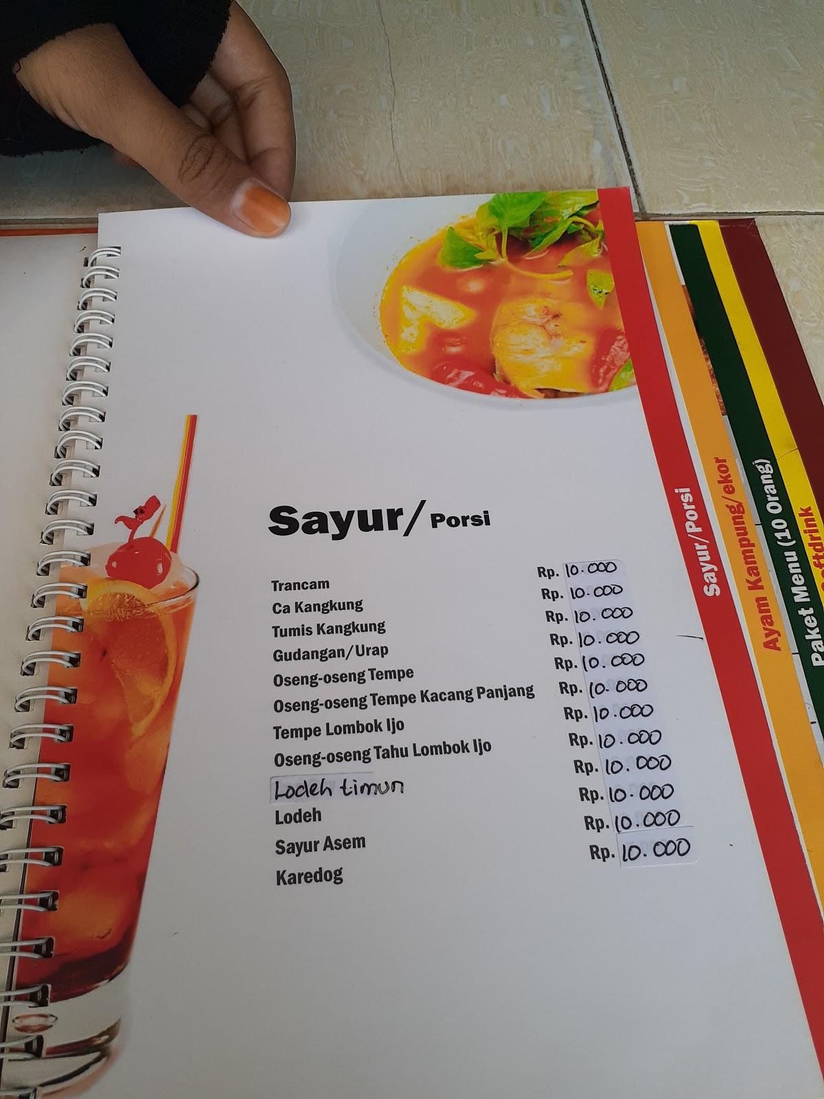 Menu at Resto Mang Yat restaurant, Bantul