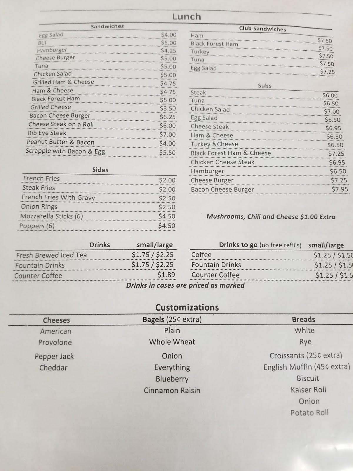 Menu at Three B's Bakery & Grill, Pasadena