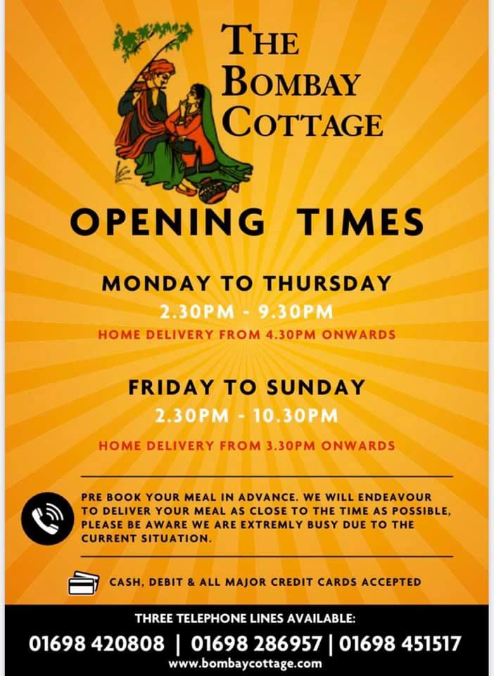 Bombay Cottage, 4 Lower Auchingramont Rd in Hamilton - Restaurant reviews