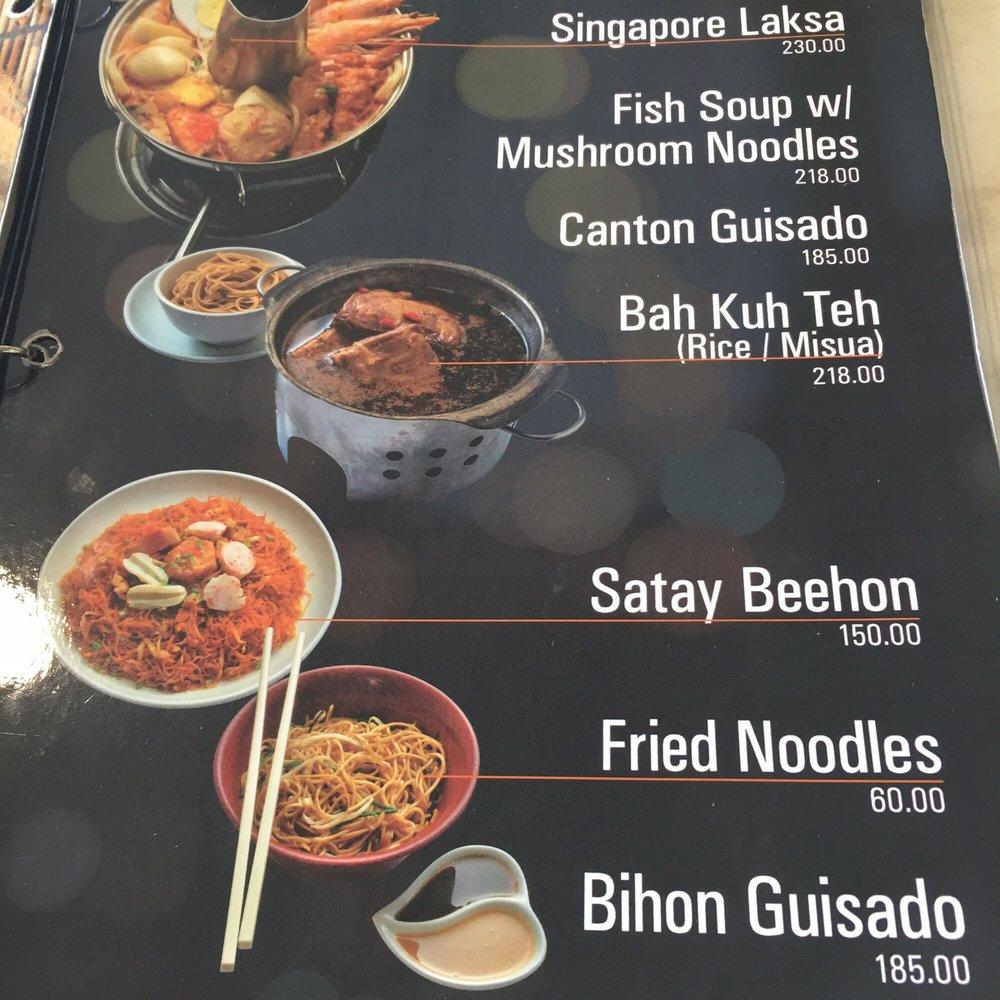 Carta del restaurante Bugis Singapore Street Food, Ciudad Quezon, 78 ...