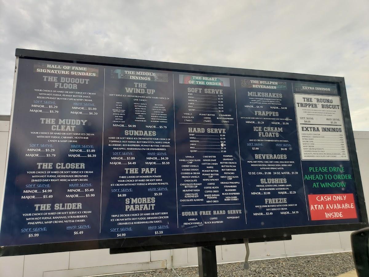 Menu at Fielders Choice Ice Cream desserts, Auburn