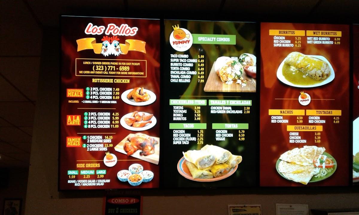 Carta del restaurante Los Pollos, Bell, Atlantic Ave
