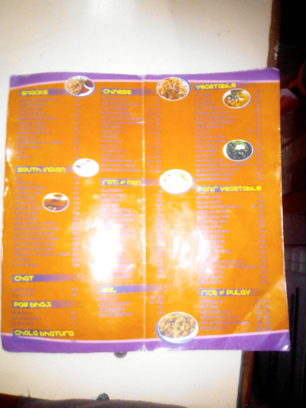 Menu at Manpasand Restaurant ( Pure Veg.), Isri
