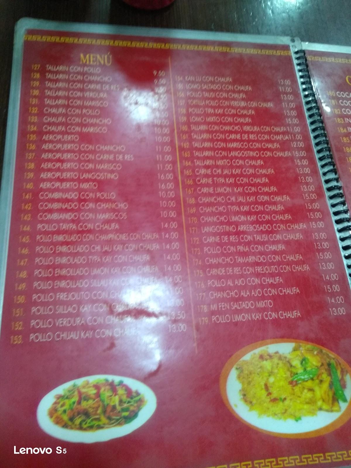 Menu at Polleria Hao Ke Lai, Paucarpata