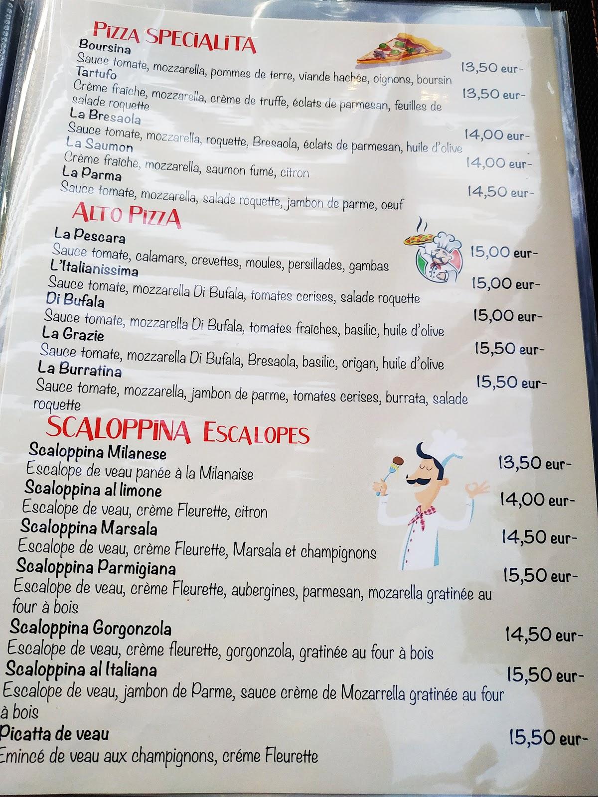 Carta del restaurante Grazie pizza italienne au feu del bois, Verrières ...