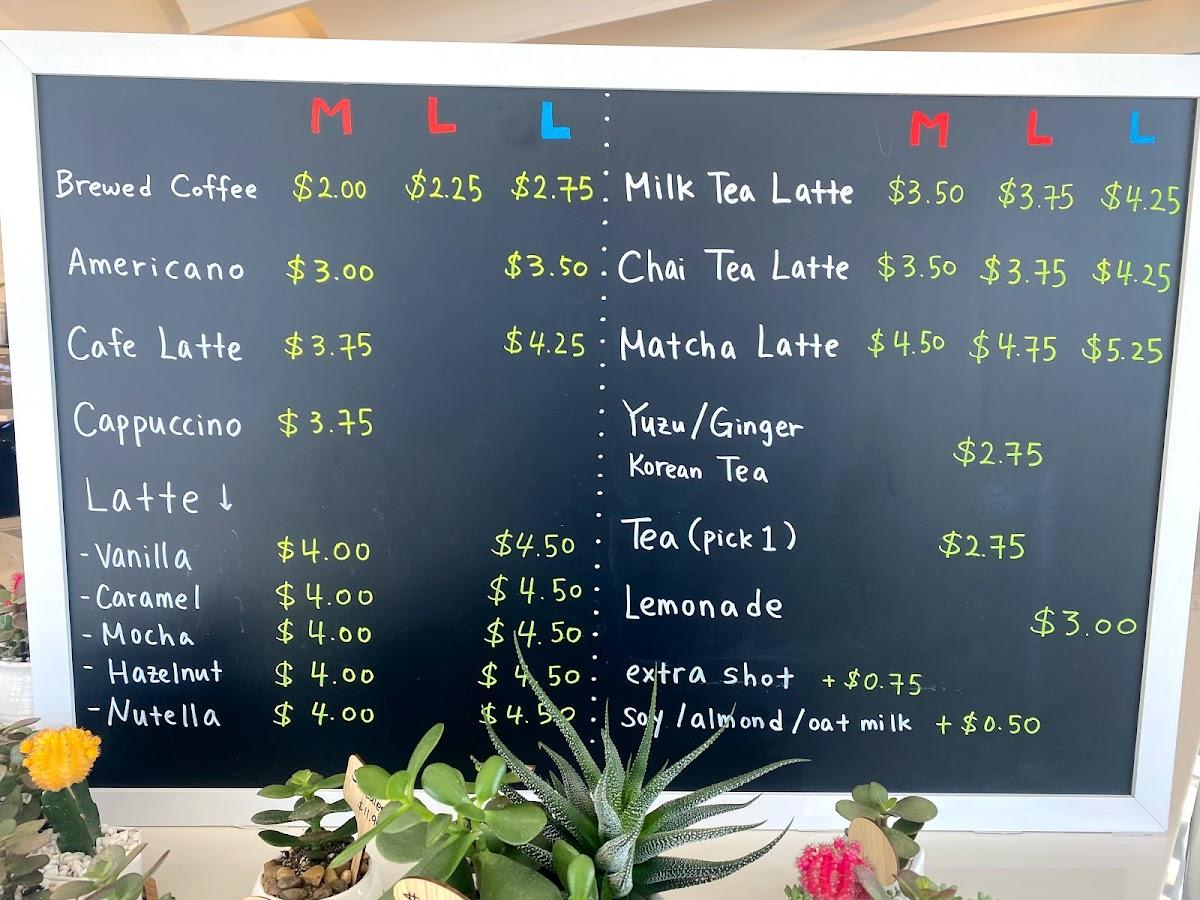 Menu at Croffle House cafe, New York City