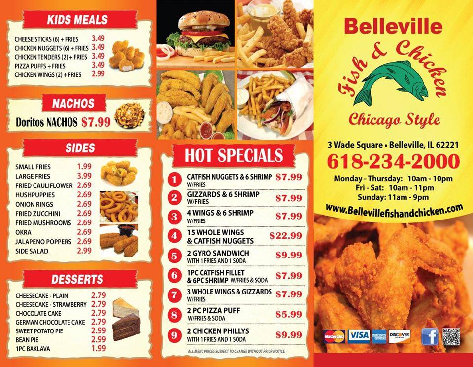 Menu at Belleville Fish & Chicken restaurant, Belleville, 3 Wade Square