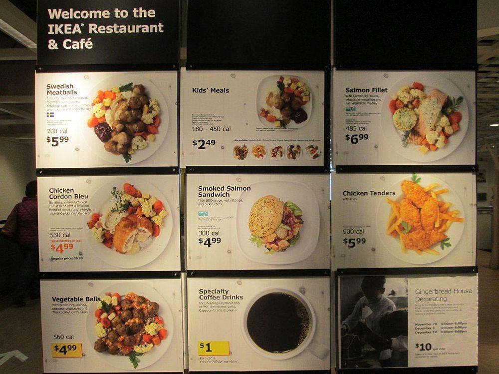 Menu at IKEA Restaurant, East Palo Alto