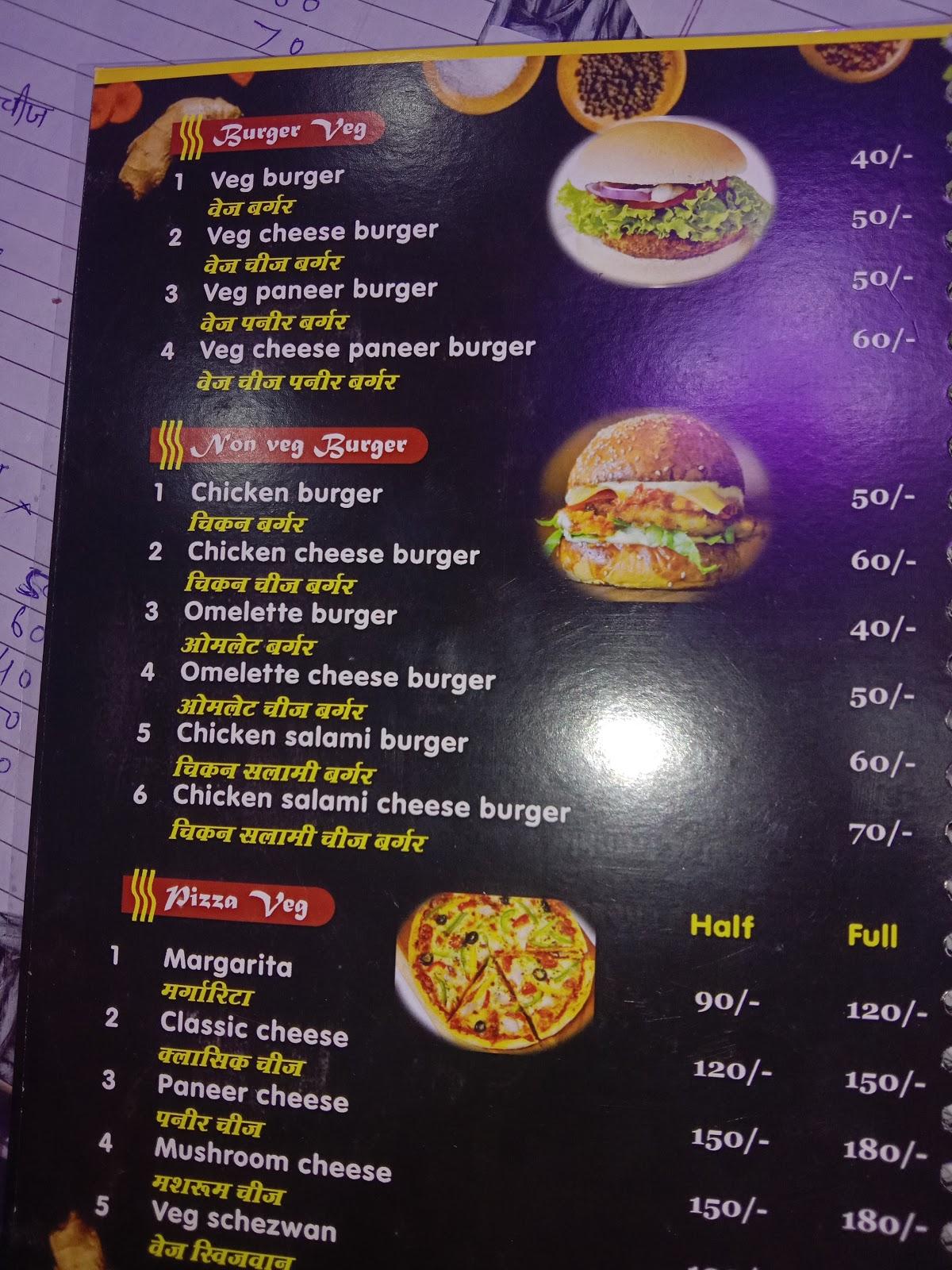 Menu at Red Nine Food Point, Orai