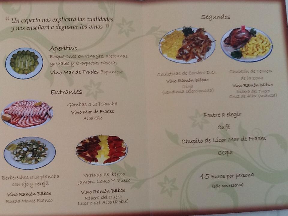 Carta de Restaurante El Rancho de Javi, Cercedilla