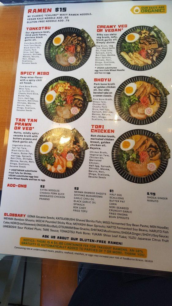 Menu at Ultra House restaurant, Langley