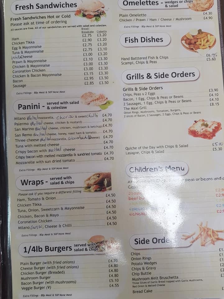 Menu at Cafe Culture Of Hull, Hull
