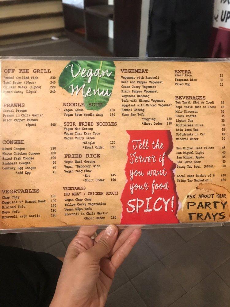 Menu at 101 Hawker Food House - Beacon Tower Branch restaurant, Makati ...